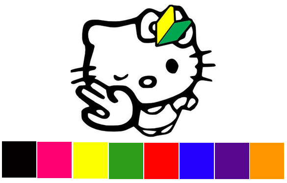 Hello Kitty Decals : JDM Hello Kitty