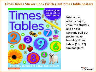 World of Wonders: Times Tables Sticker Book
