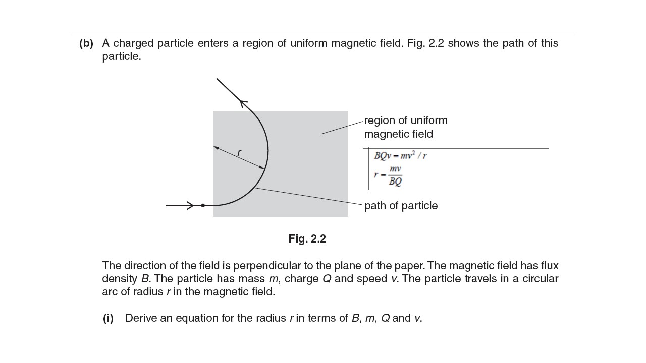 A Level Homework and Answers: Magnetic Fields questions