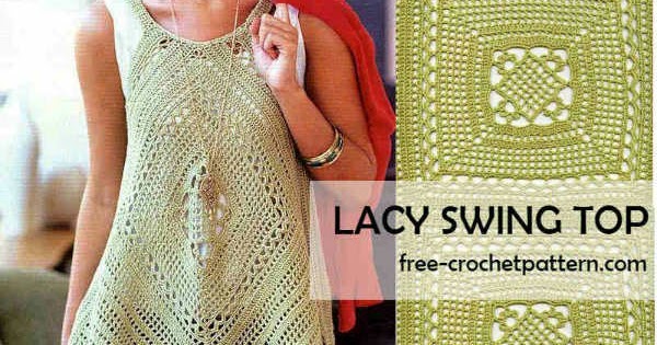 How to crochet lacy swing top - Free Crochet Patterns