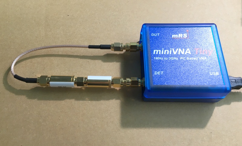 miniVNA tinyでアンテナ特性を測定