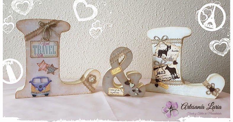 Artesania Laria: LETRAS DECORADAS