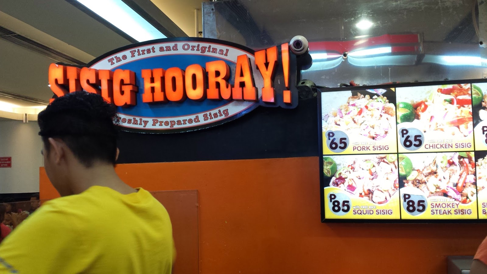 Sisig Hooray! ; Food court - budget meal below 100php (2 $ )