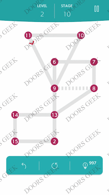 1LINE Level 2 Stage 10 Solution ~ Doors Geek
