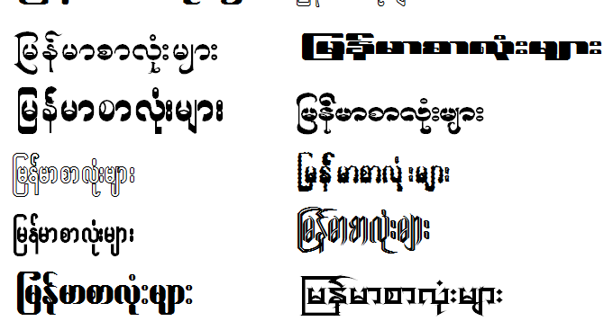 sawelor: Myanmar Font Style