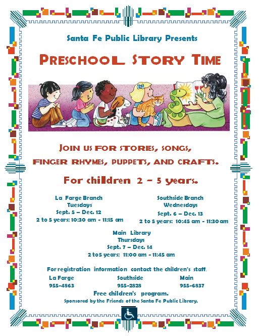Icarus... the Santa Fe Public Library Blog: Preschool Story Time Fall ...