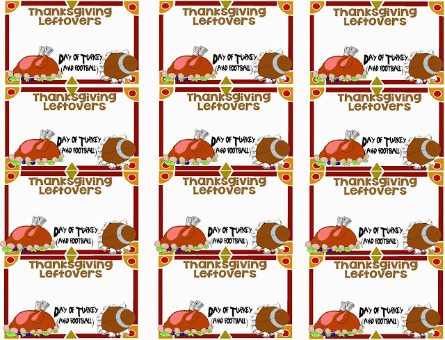 HollysHome Family Life: Thanksgiving Leftovers Tag - FREE printable