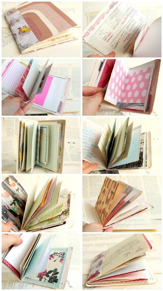notes on paper: Book binding: Handbound *Little Books* - reclaimed ...