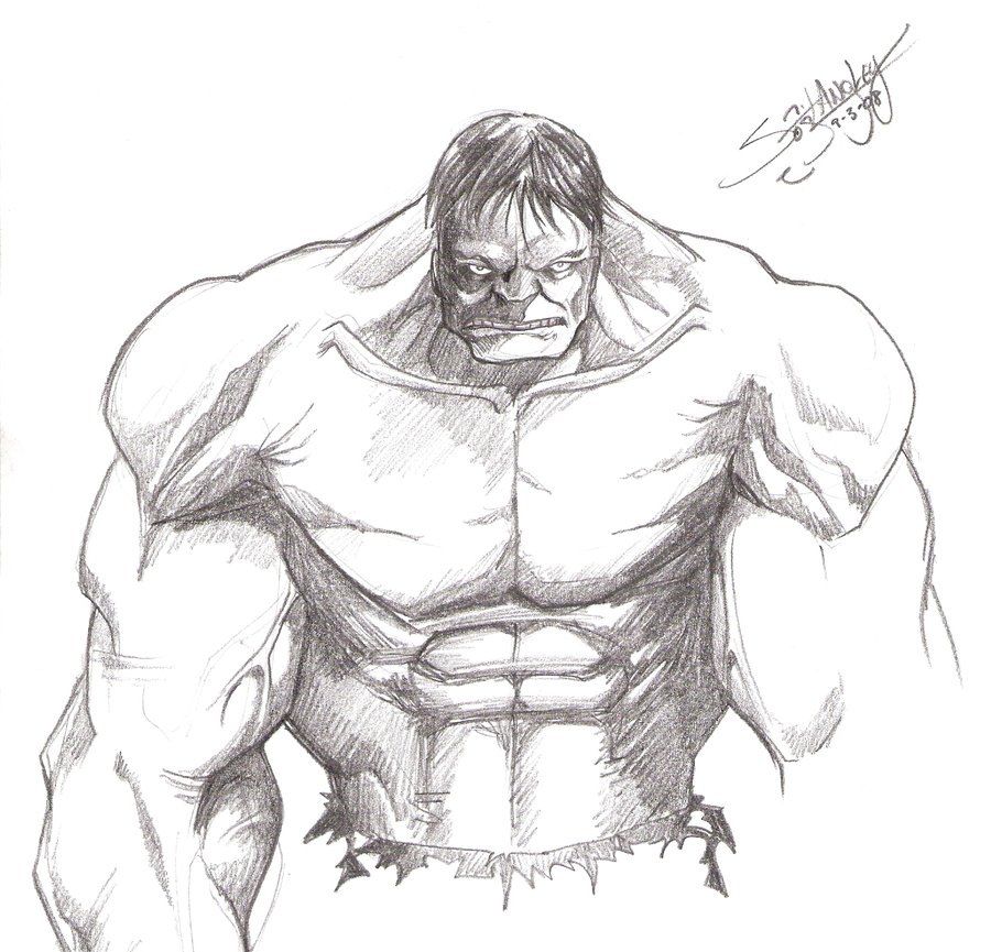 Kids Page: Hulk Sketch By LangleyEffect On DeviantART Coloring Pages