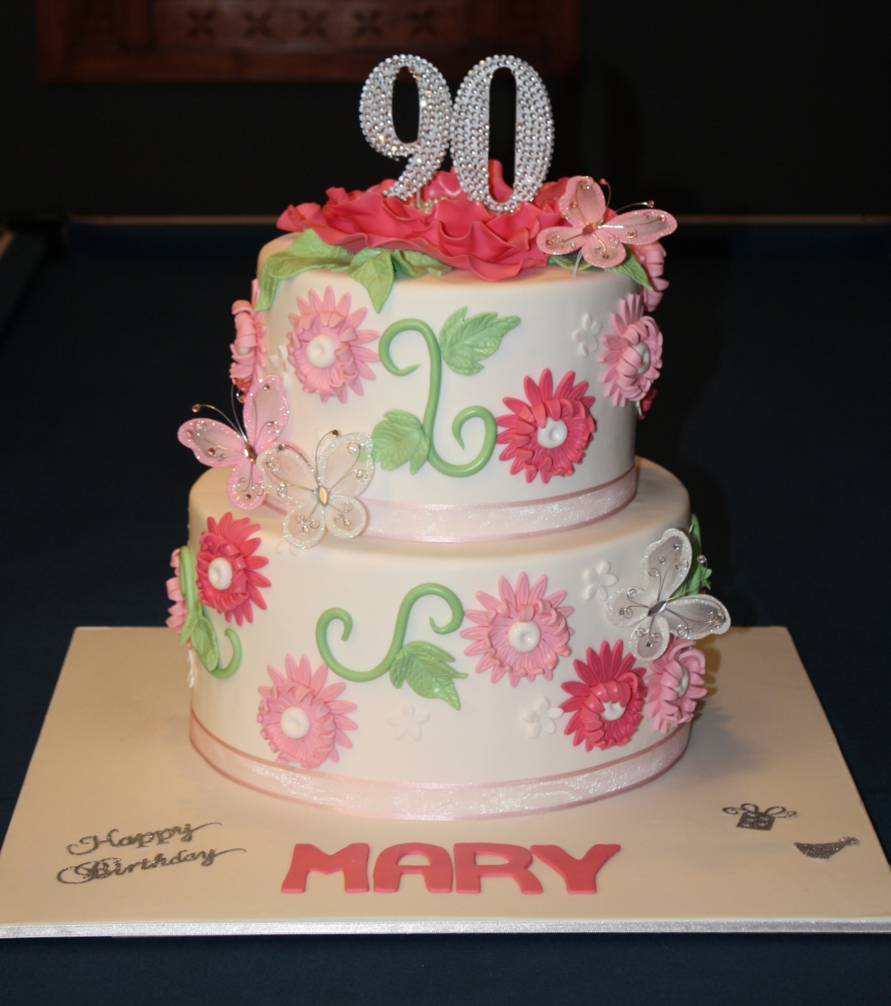 Sandy's Cakes: Mary's Fairy Garden 90th Birthday Cake