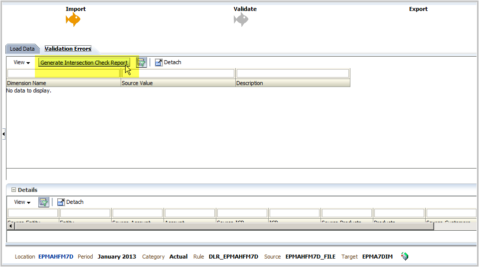 fishing with FDMEE: Intersection Check Report for HFM - Custom XSL Solution