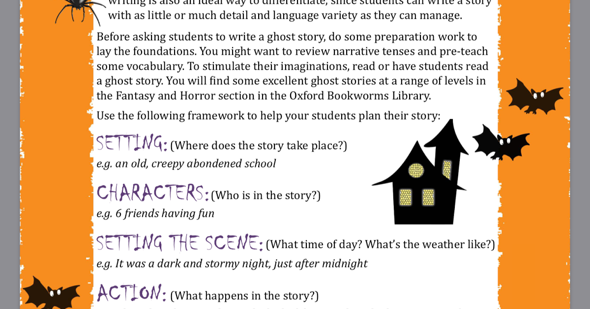 Achieving Proficiency: Halloween competition: Write a ghost story!