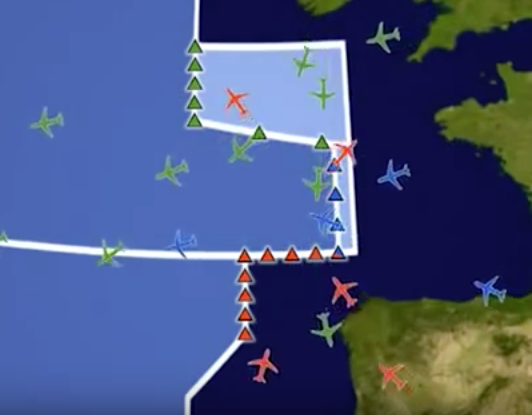 Viajero: On how planes are routed over the Atlantic Ocean