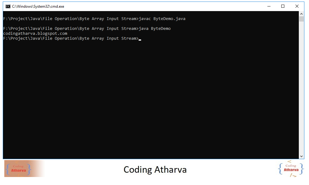 116 Program To Demonstrate Bytearrayinputstream In Java ~ Coding Atharva