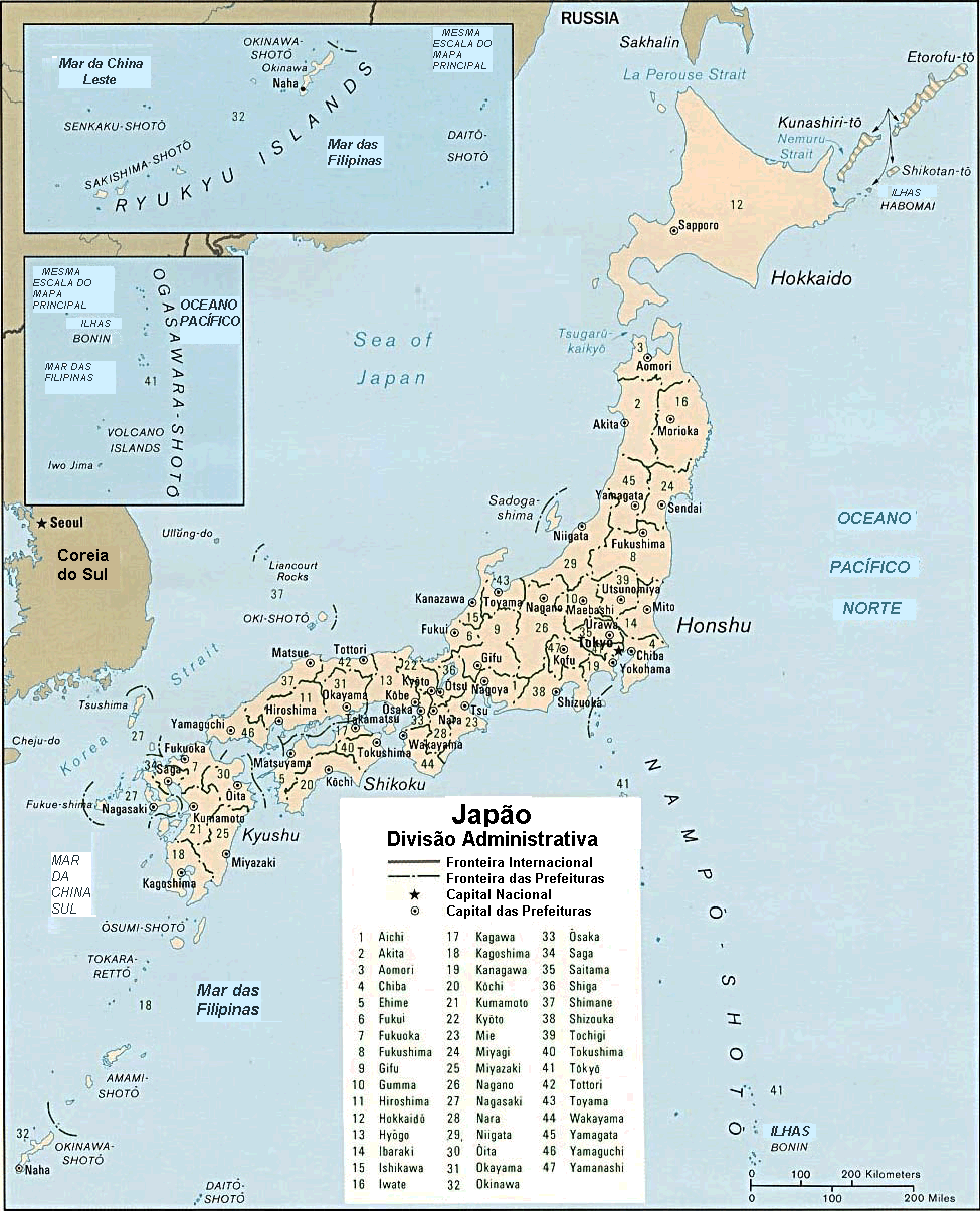 Mapa Mundi: Mapa do Japão