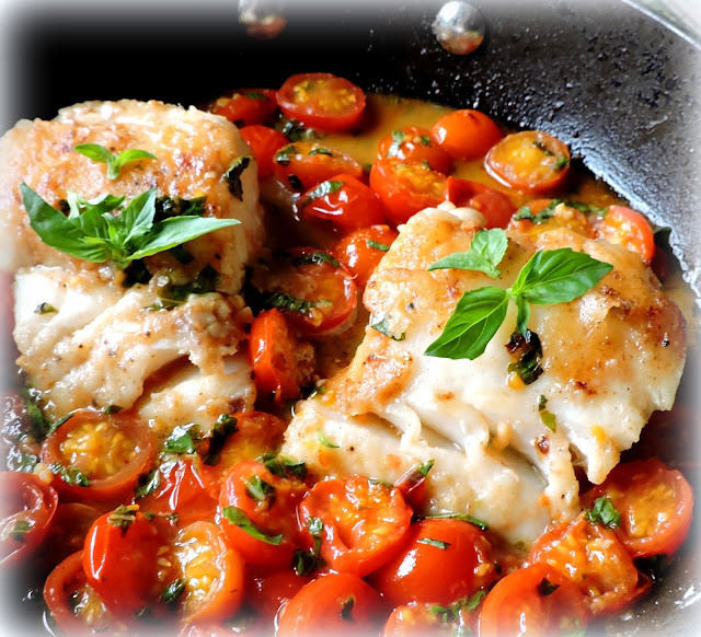 Tomato & Basil Sauced Cod | The English Kitchen