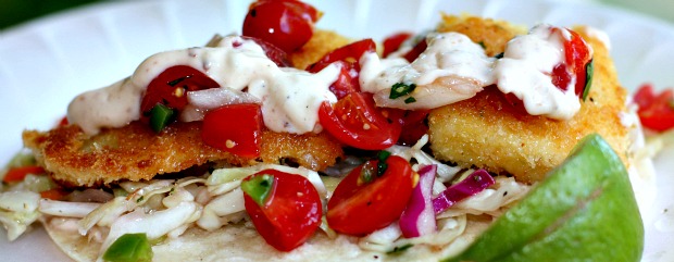 Recipes For Divine Living: Panko Crusted Fish Tacos