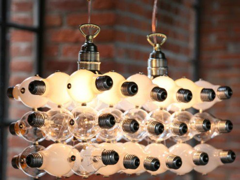 Ideas para reciclar: Lampara de focos o bombillas reciclados