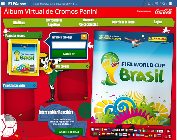 EL DRAGON DORADO: ALBUM PANINI ONLINE STICKER - ALBUM CROMOS BRASIL 2014