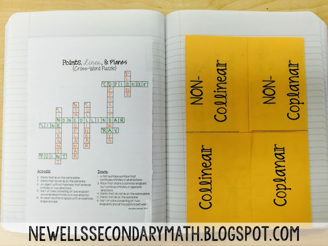 More Points, Lines, and Planes Foldables for INB | Mrs. Newell's Math
