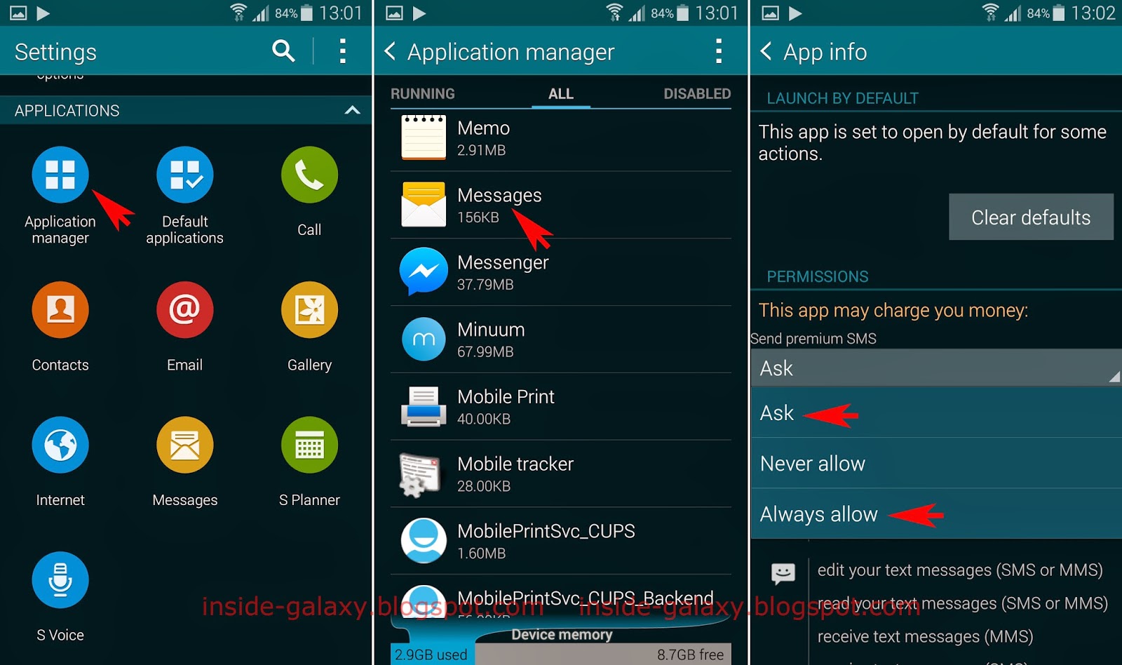 Inside Galaxy: Samsung Galaxy S5: How to Fix Can't Send Text Messages ...