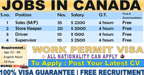 Jobs in Canada Multiple Category - worldswin - jobs apply and travel ...