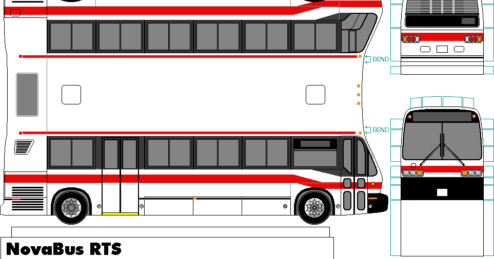 SP. Papel Modelismo: PaperBus NovaBus RTS 40 foot
