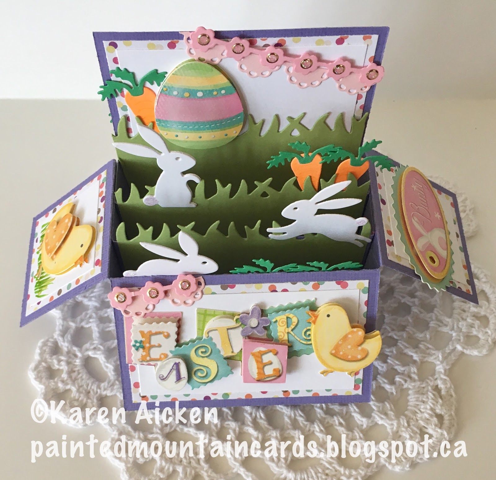 Painted Mountain Cards: Easter Box Card