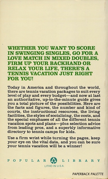 The Paperback Palette: "You Cannot Be Serious!"... Tennis Paperback ...