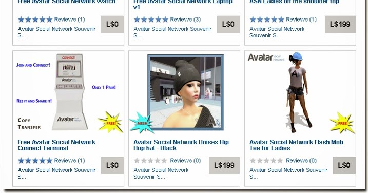Avatar Social Network Opens it's Souvenir Store! ~ The SL Enquirer