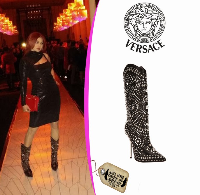 Haifa wehbe fashion and jewelry: Haifa Wehbe wearing Versace studded ...