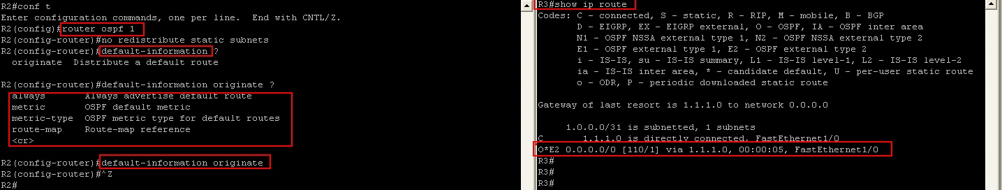 IT Blogtorials: Propagating Default Routes - OSPF
