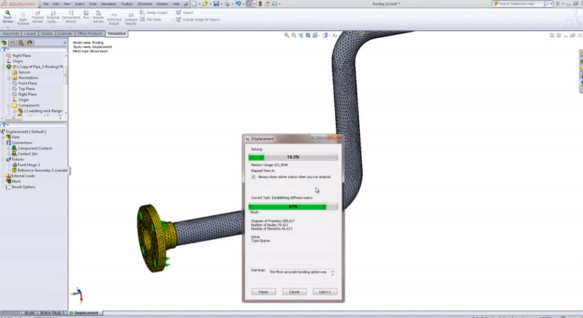 How to Create Pipe stress analysis in Simulation SolidWorks2013 ...