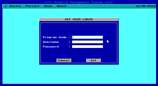 Interface Hospital Management System with Source Code ~ Computer Science