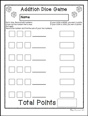 The Best of Teacher Entrepreneurs: FREE MATH LESSON - “Addition Dice ...