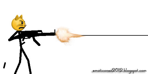 Gato Emoji Disparando Un AK-47