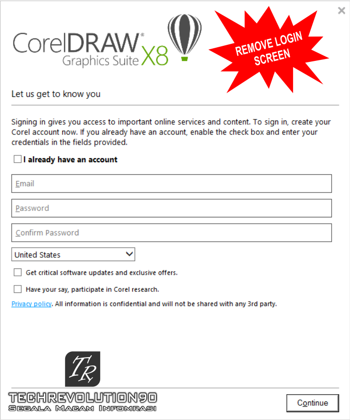 Corel Draw X8 Login Screen - Ziegler Finton