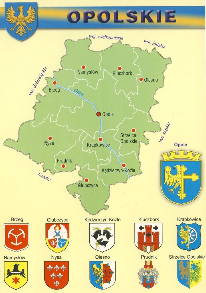 Poland on Postcards: Województwo opolskie / Opole Region