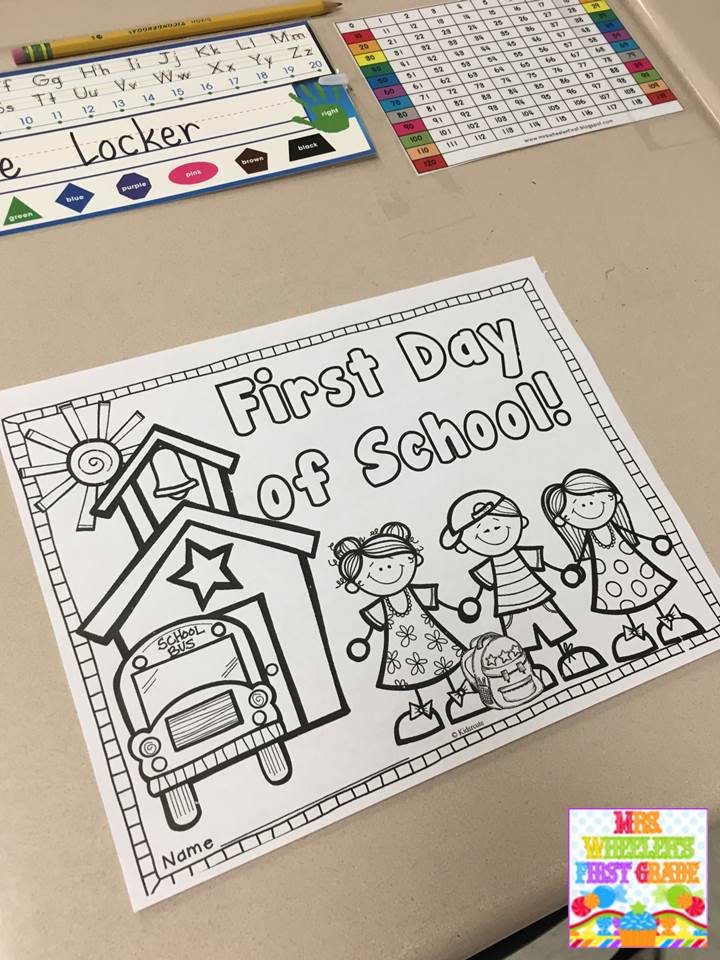 Mrs. Wheeler's First Grade Tidbits: First Day Fun