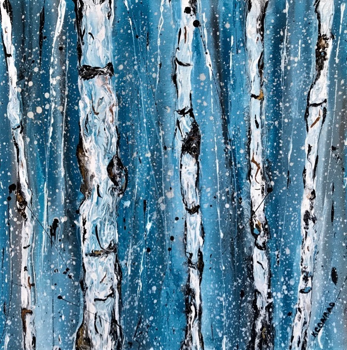Kimberly Conrad Daily Paintings: Aspen Tree Painting, Abstract ...