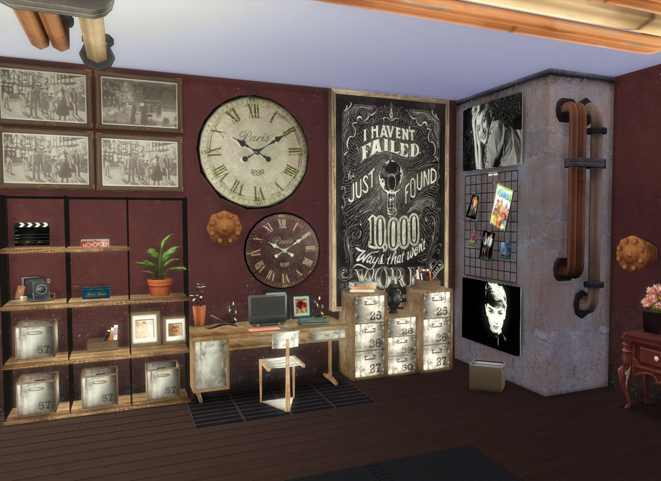 Sims 4 CC's - The Best: Industrial Style Loft by pqSim4