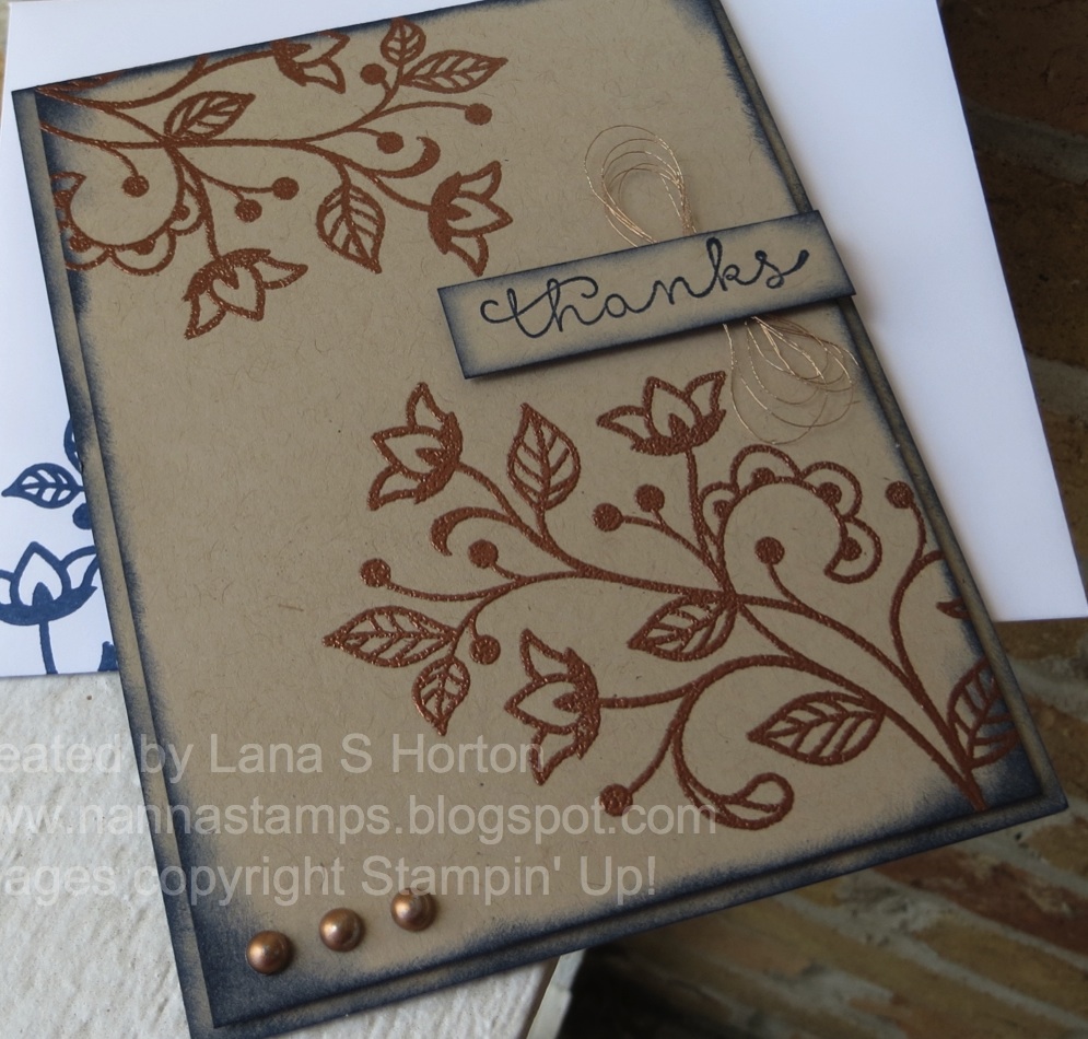 Stamping with Nanna: Copper Embossing Card and a Special Surprise