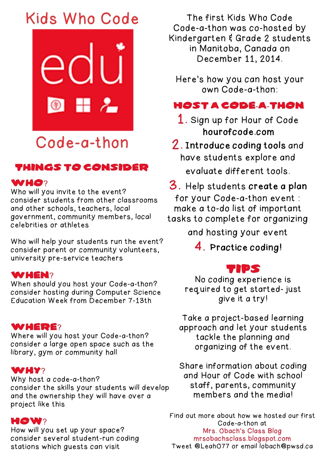The Passionate Educator: a blog by Mrs. Obach: Kids Who Code: Get ...