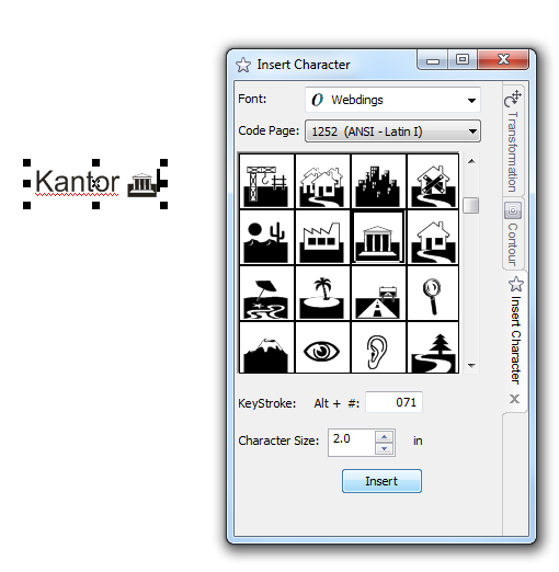 Cara Memasukkan Symbol Character di Coreldraw