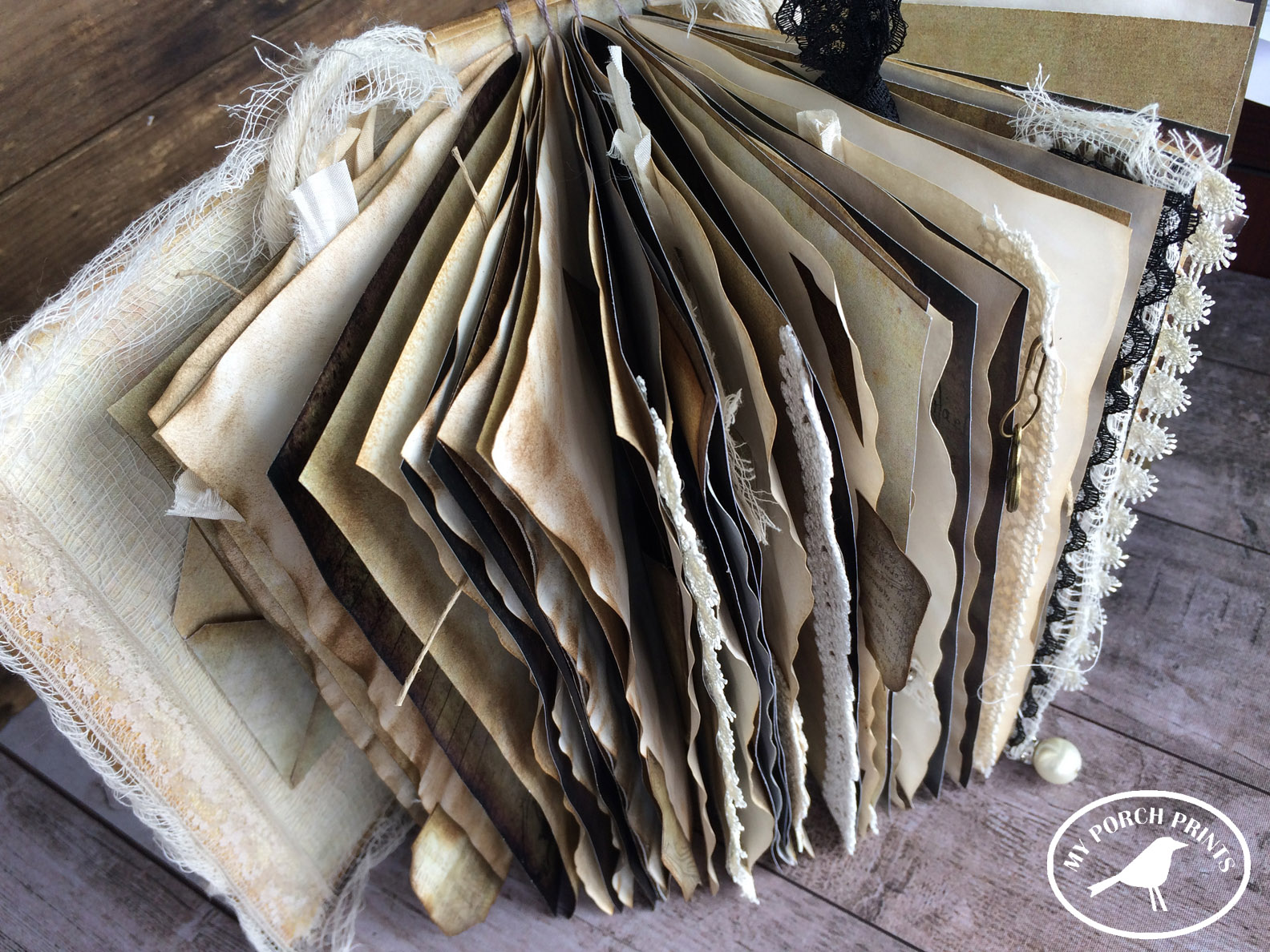 My Porch Prints: "Mysterious Woman" Junk Journal from My Porch Prints