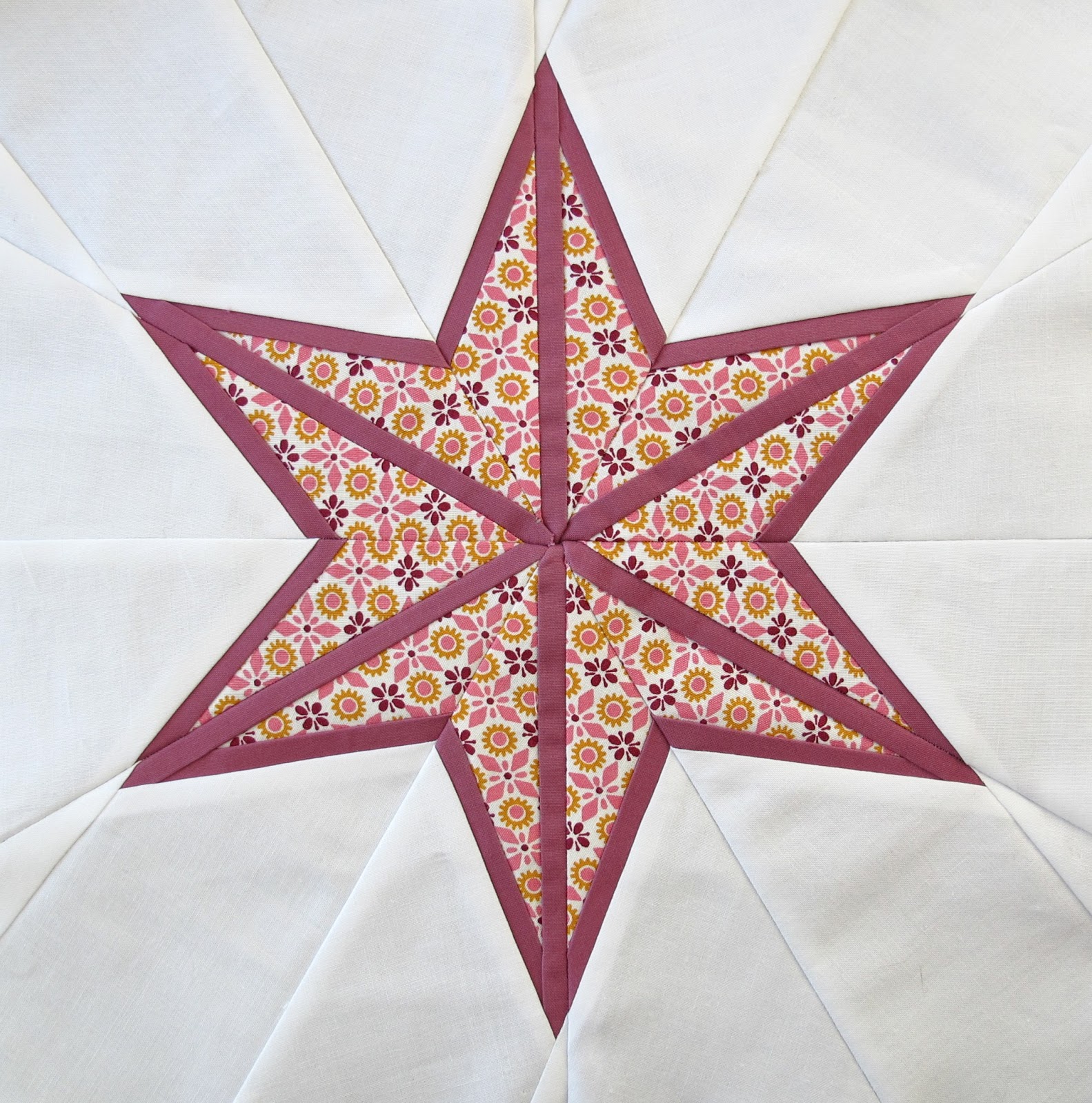 Six White Horses: Star Seams: a New Paper-Pieced Star, If You Dare