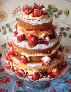 My Vintage Tea Party Sussex: Victoria Sponge Three Tier Wedding Cake