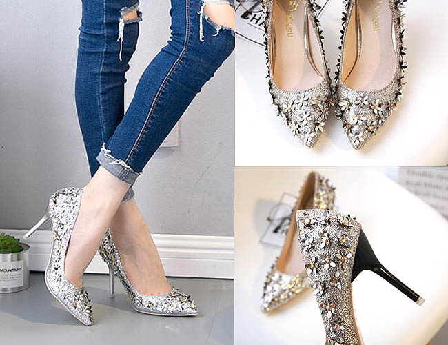 High Heels Korean Style Ini Memang Berbunga