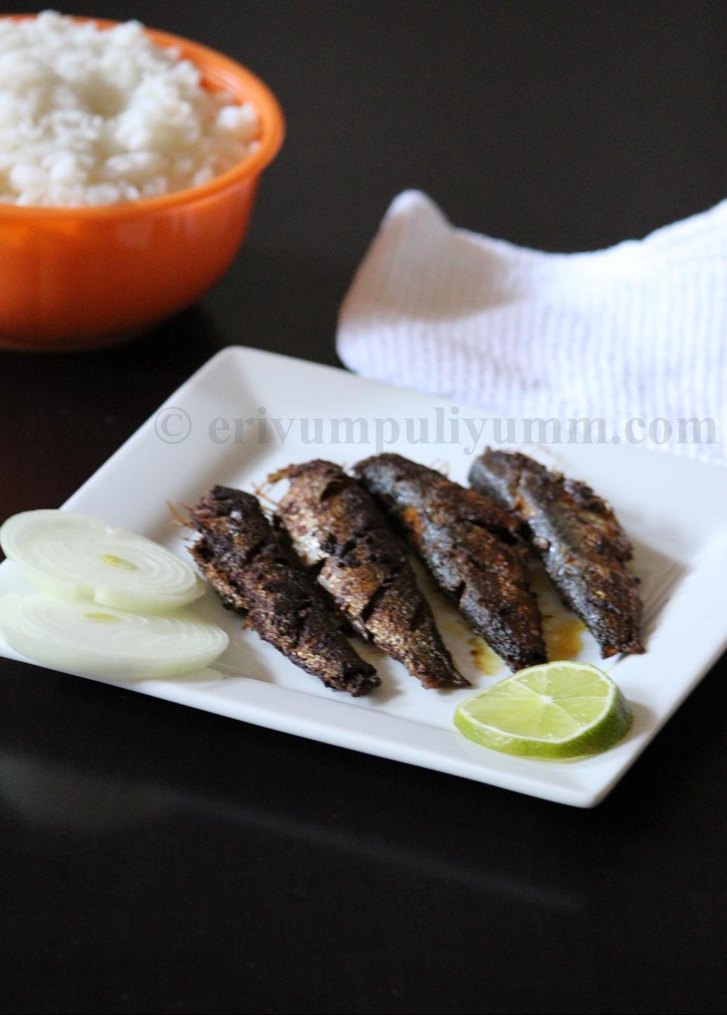 Erivum Puliyum: Sardine Fry / Mathi (Chala) Varuthathu