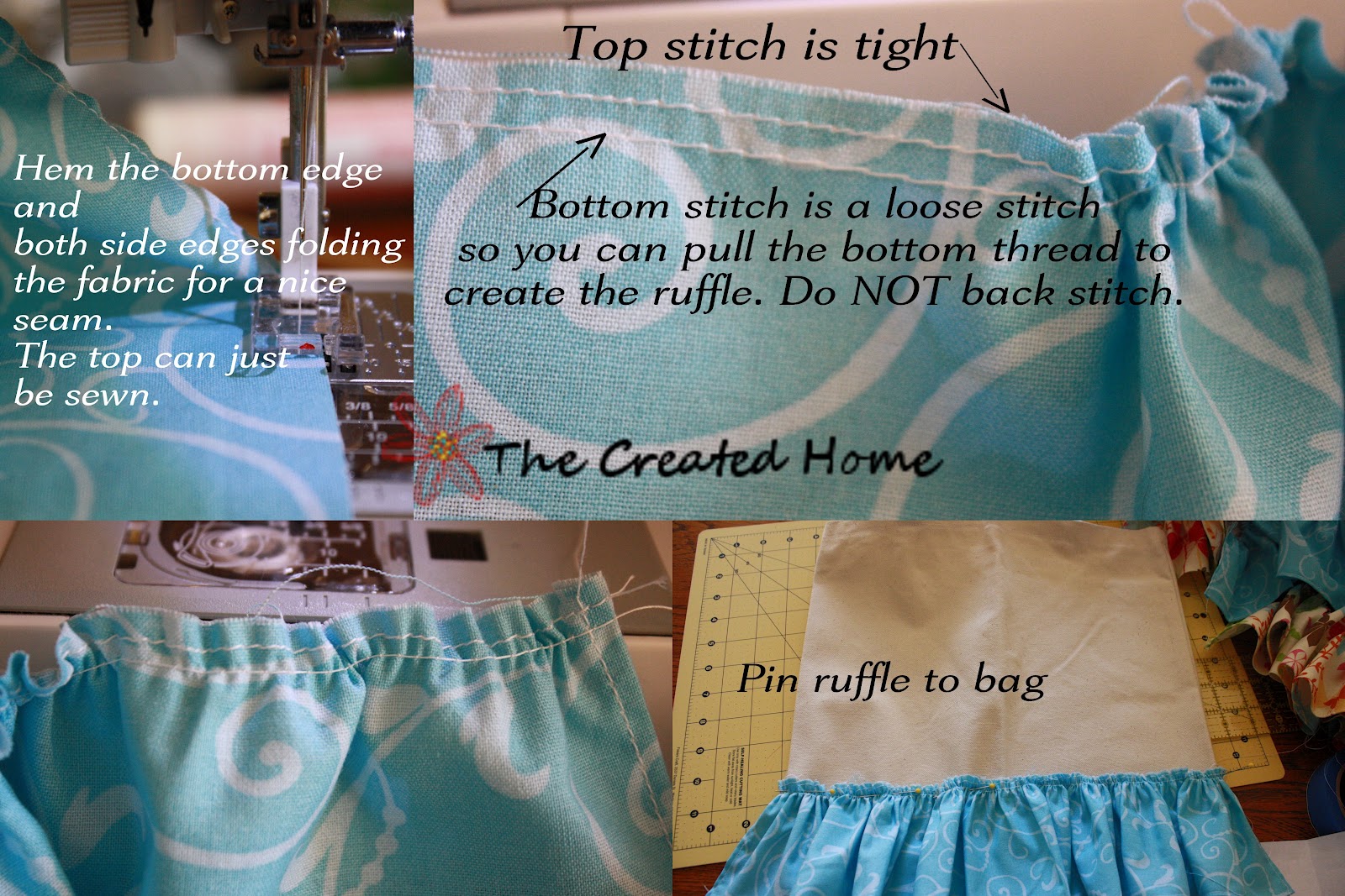 The Created Home: Ruffle Tote Bags